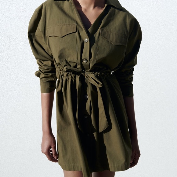 Zara | Dresses | Zara Limited Cotton Cargo Mini Dress | Poshmark